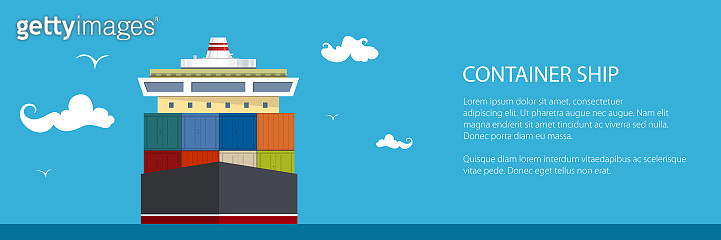 Cargo Container Ship Banner 이미지 (892736290) - 게티이미지뱅크