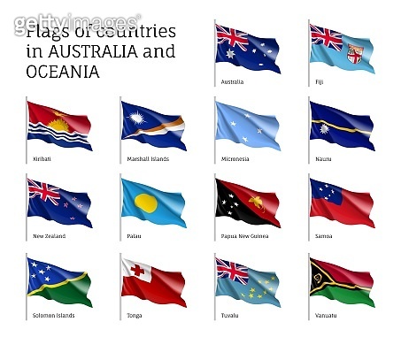 Flags countries Australia and Oceania 이미지 (896752362) - 게티이미지뱅크