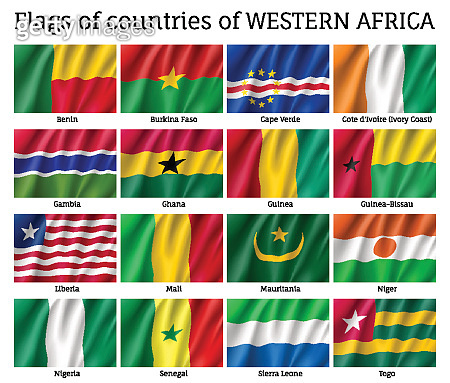 Western Africa flag set (832945086) 일러스트, 무료 일러스트 - 게티이미지뱅크