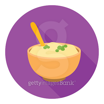 Mashed potatoes icon in flat style isolated on white background ...