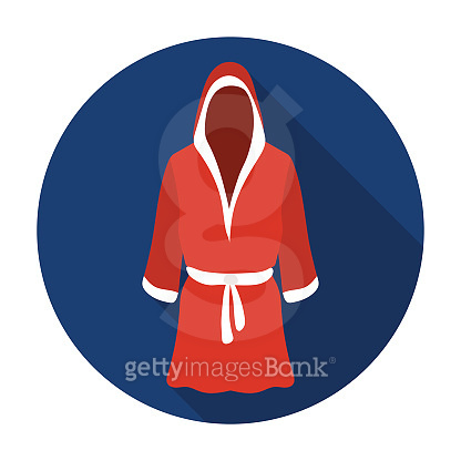 Boxing robe icon in flat style isolated on white background. Boxing ...