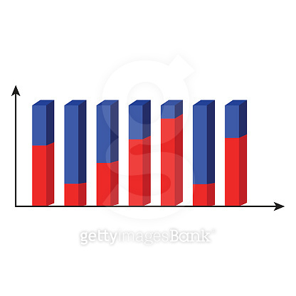 Color columns chart 이미지 (674959346) - 게티이미지뱅크