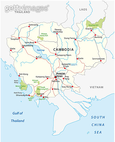 Cambodia road map 이미지 (869129104) - 게티이미지뱅크