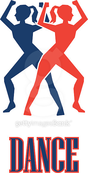 dance icon for dance school, dance studio. vector illustration ...