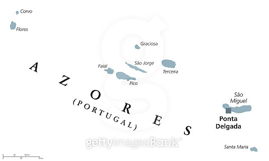 Azores political map 이미지 (647243768) - 게티이미지뱅크