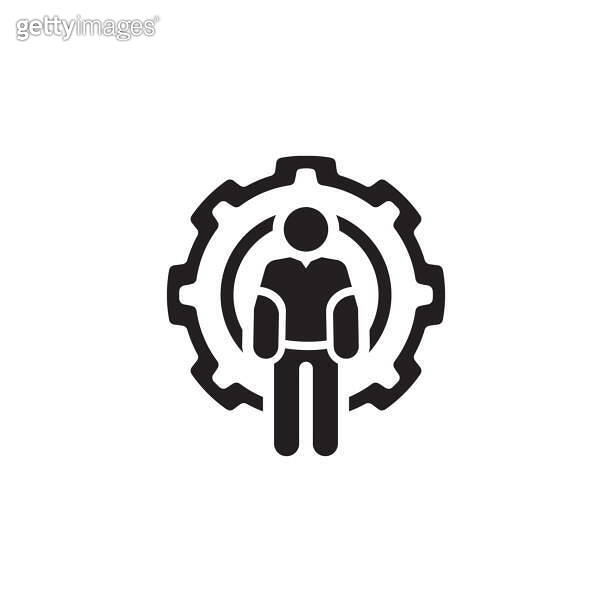 Technician Icon. Man and Cog Wheel. Engineering Symbol. 이미지 (898463082 ...