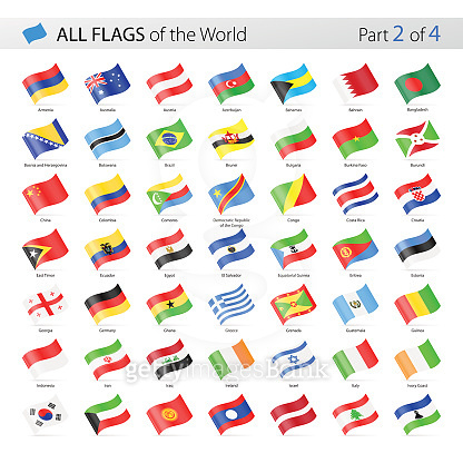 All World Waving Vector Flags - Collection 이미지 (639930184) - 게티이미지뱅크