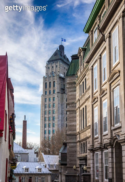A view at Old Quebec City architecture and its beautiful old buildings ...
