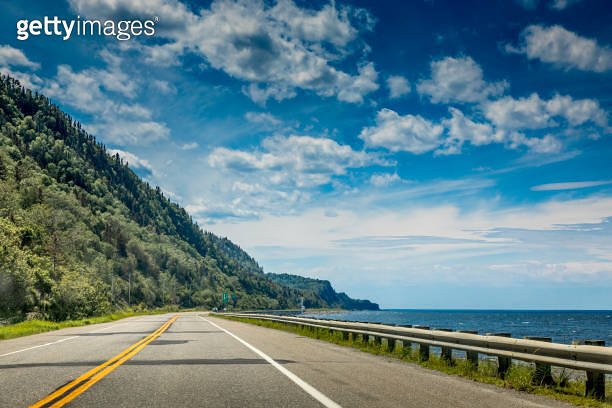 Right by the Saint Lawrence river, a look at beautiful Quebec Route 132 ...