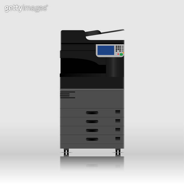 multifunction printer scanner copier, Copy machine, Vector illustration ...