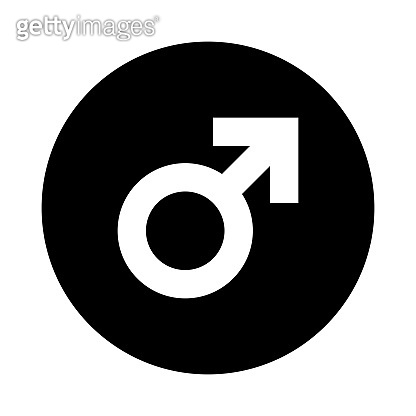 Male sex symbol icon with long shadow. Flat design style. 이미지 ...
