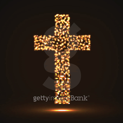 Abstract cross of glowing particles 이미지 (807331850) - 게티이미지뱅크