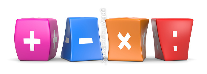 Math Operators Funny Cubes 이미지 (691926896) - 게티이미지뱅크