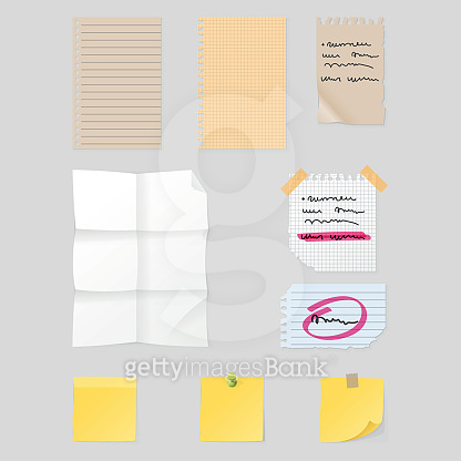 Sticker notes vector illustration (641954862) - 게티이미지뱅크