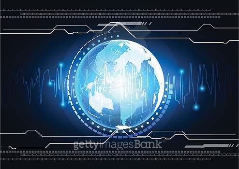 abstract digital globe technology background. illustration vector design 이미지 (695740138) - 게티이미지뱅크