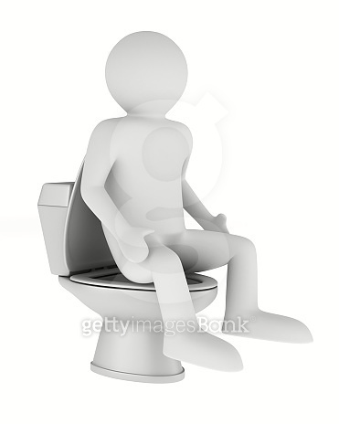 man and toilet bowl. Isolated 3D image 이미지 (638600784) - 게티이미지뱅크