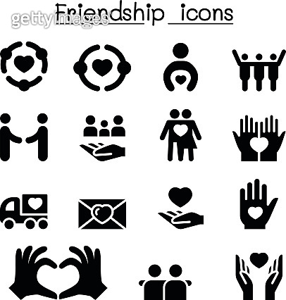 Friendship icon set (830600896) 일러스트, 무료 일러스트 - 게티이미지뱅크