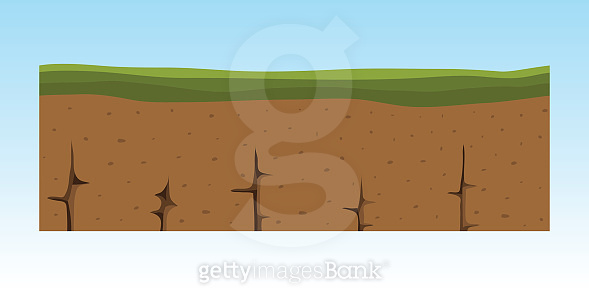 Cross section ground slice isolated some piece nature outdoor ecology ...