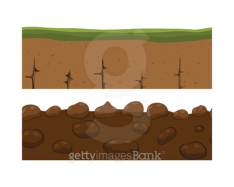 Cross section ground slice isolated some piece nature outdoor ecology ...