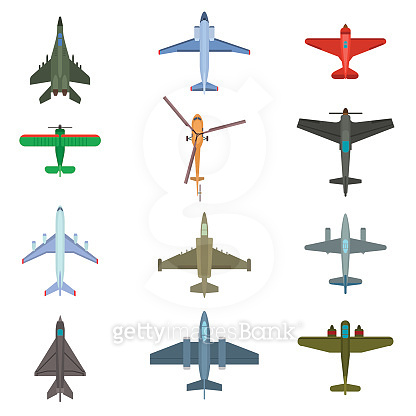 aircraft top view vector illustration. 이미지 (637628986) - 게티이미지뱅크