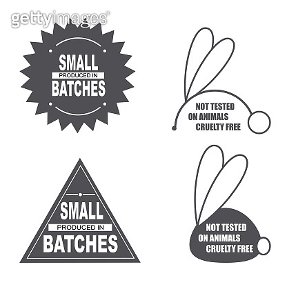 Not tested on animals sign. Small batches sign (871524968) 일러스트, 무료 ...
