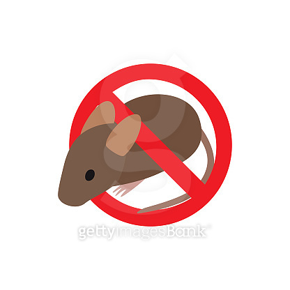 Warning sign with mouse icon, isometric 3d style (682211246) 일러스트, 무료 ...