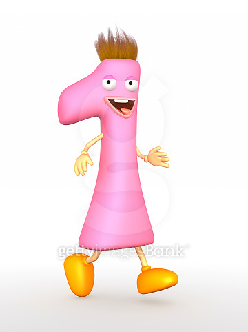 Cheerful cartoon digit character walking (691981610) 일러스트, 무료 일러스트 - 게티 ...