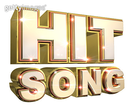 Shiny Golden Hit Song logo - 3d illustration 이미지 (845403698) - 게티이미지뱅크
