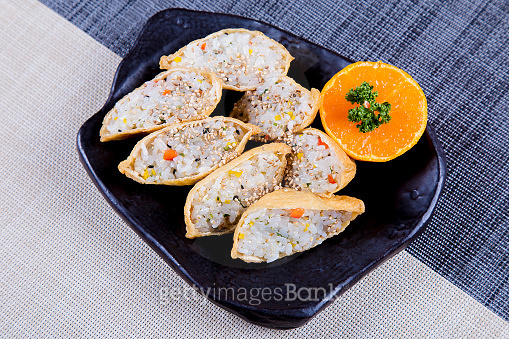 Fried Tofu Rice Balls ( yubu chobap ) (636526456) - 게티이미지뱅크