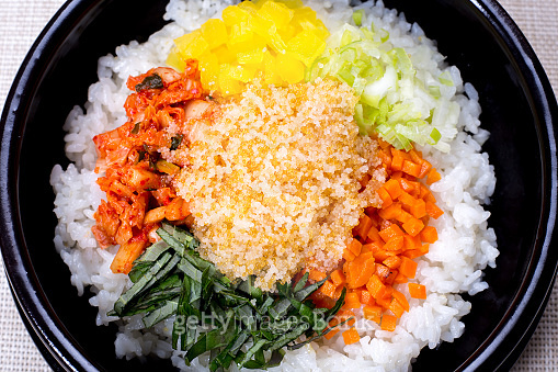 Flying Fish Roe Bibimbap - korean food (637234828) - 게티이미지뱅크