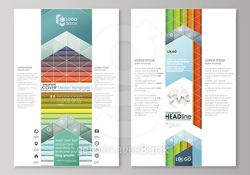 Blog graphic business templates. Page website template, vector layout ...