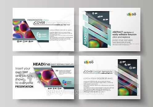 Set of business templates for presentation slides. Easy editable ...
