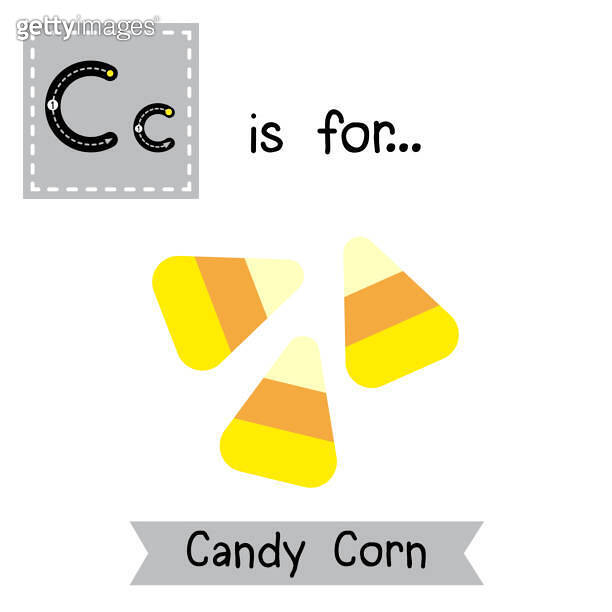 Letter C tracing. Candy Corn (857957656) 일러스트, 무료 일러스트 - 게티이미지뱅크