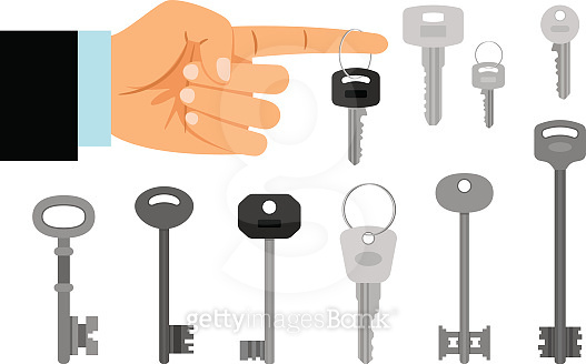 Hand hold key and keys collection 이미지 (813207756) - 게티이미지뱅크