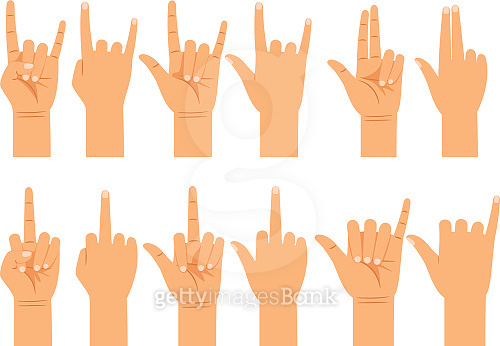 People hand signals different gestures 이미지 (813207680) - 게티이미지뱅크