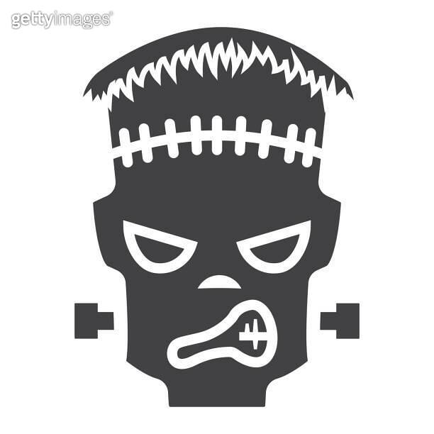 Frankenstein glyph icon, halloween and scary, horror sign vector ...