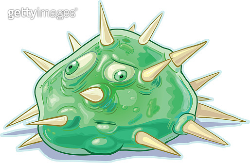 Vector Cartoon Slime Blob with Spikes 이미지 (852149536) - 게티이미지뱅크