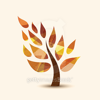 Fall tree symbol concept design for nature help 이미지 (694150316) - 게티이미지뱅크