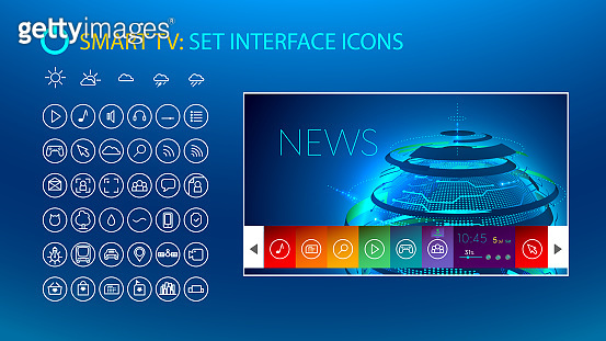 smart tv interface 이미지 (868162102) - 게티이미지뱅크