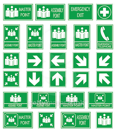 Green safety sign (680210690) 일러스트, 무료 일러스트 - 게티이미지뱅크