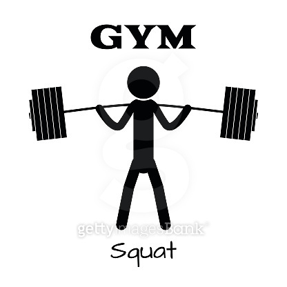 Gym Squat icon vector human symbol flat eps app web concept (813243202 ...