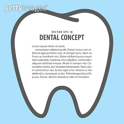 Layout tooth frame cartoon style for info or book illustration vector ...