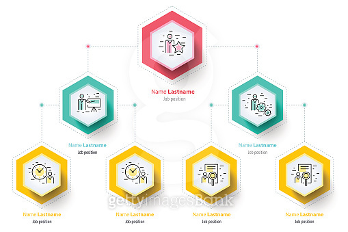 Business hierarchy organogram chart infographics. Corporate ...
