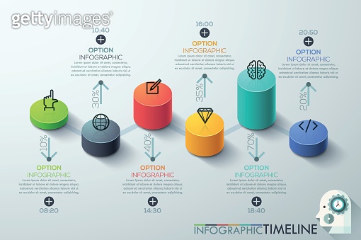 Modern business cylinder 3d style options banner 이미지 (645818172) - 게티이미지뱅크