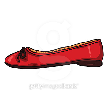 Vector Cartoon Illustration - Pair of Women Ballet Flats (695034142 ...