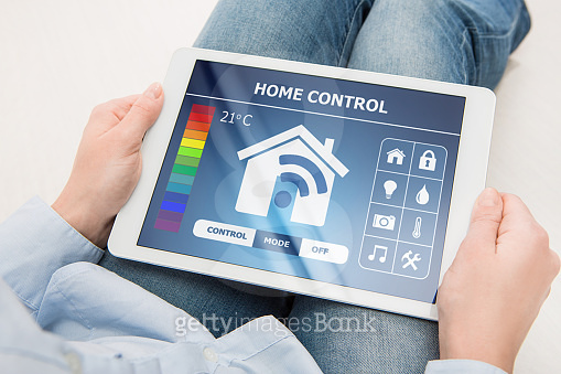 Remote smart home control system on a digital tablet. 이미지 (637874312 ...