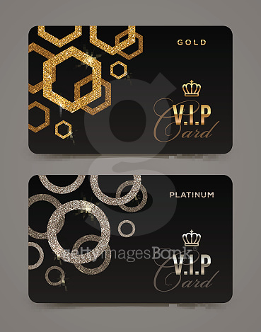 VIP golden and platinum card template. Vector illustration. (657818462 ...
