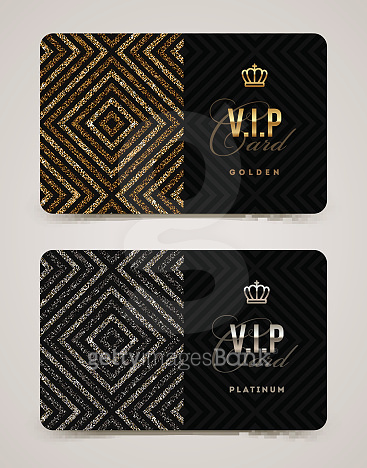 VIP golden and platinum card template. Vector illustration. (657816098 ...
