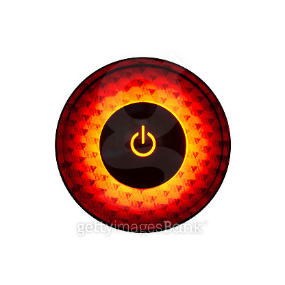 Red light circular power button- isolated 이미지 (669402892) - 게티이미지뱅크