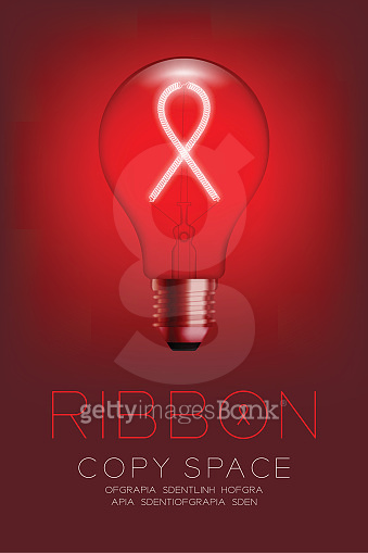 Alphabet Incandescent light bulb switch on set Ribbon charity campaign ...